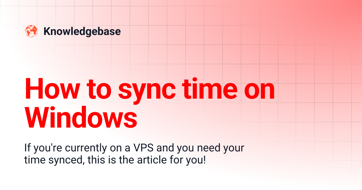 How to sync time on Windows | Knowledgebase